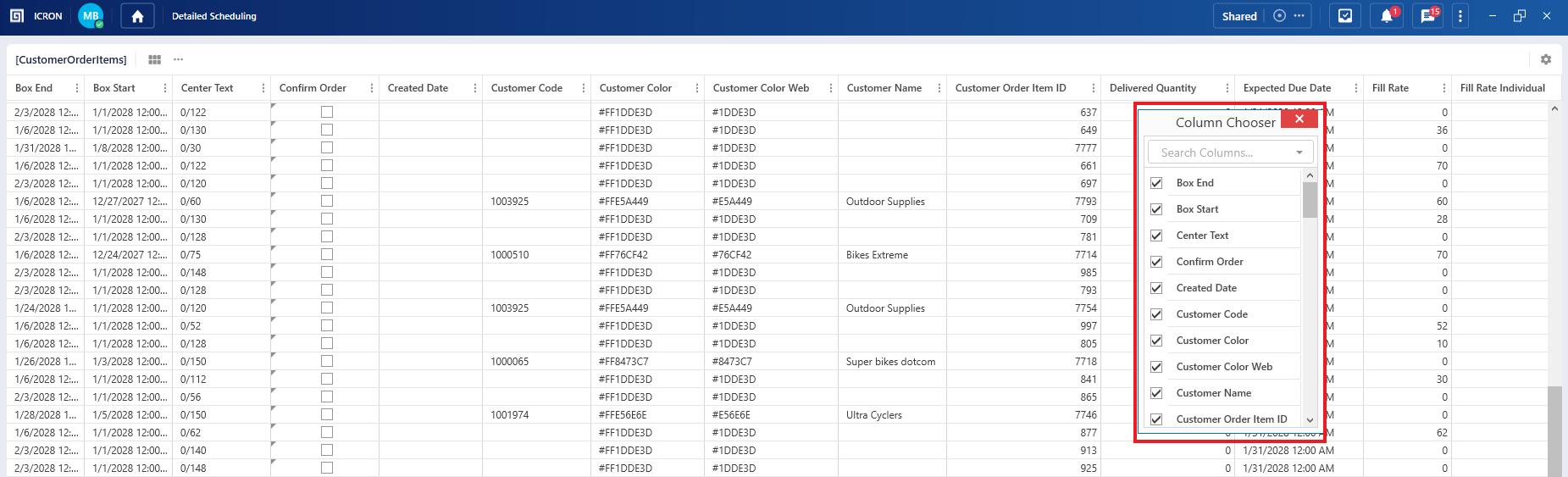 Manage Columns and Fields :: ICRON Documentation