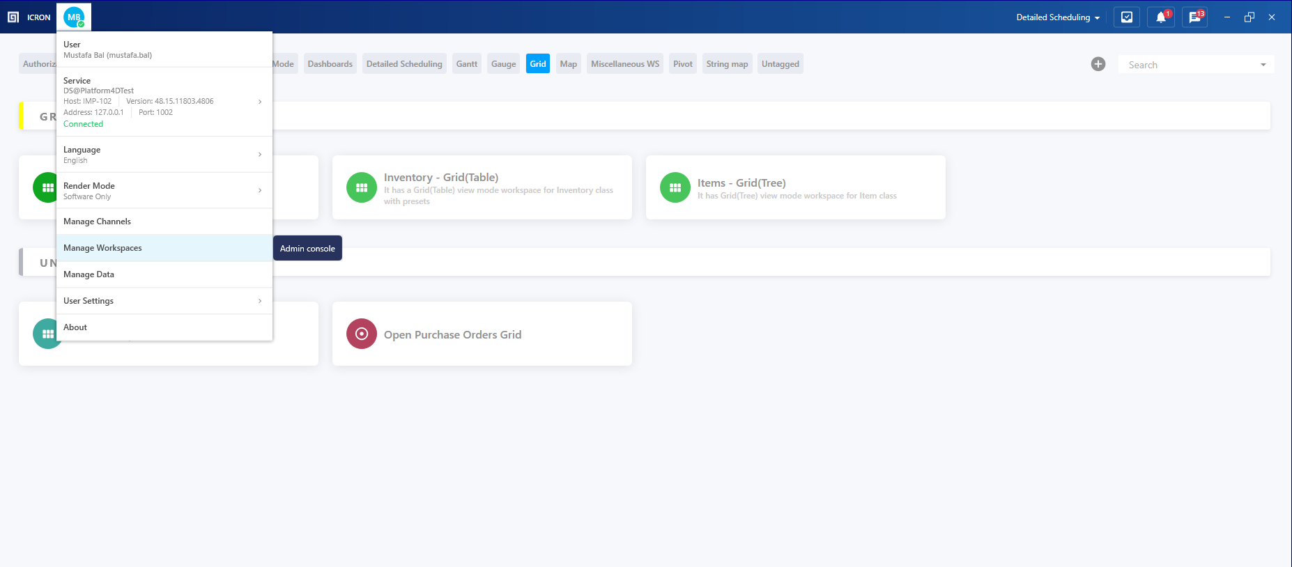 Admin Console :: ICRON Documentation
