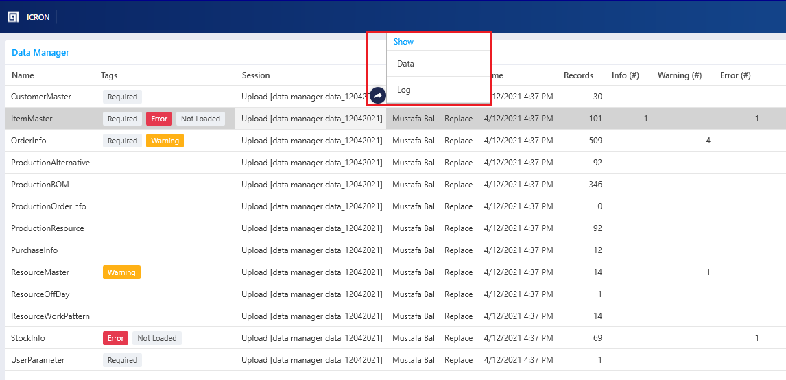 Data Classes :: ICRON Documentation